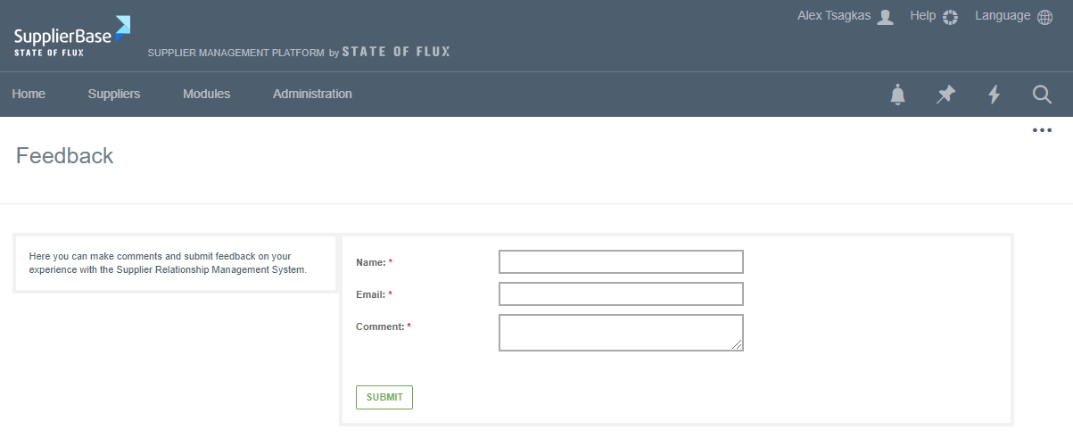 How to submit feedback about the platform – SupplierBase