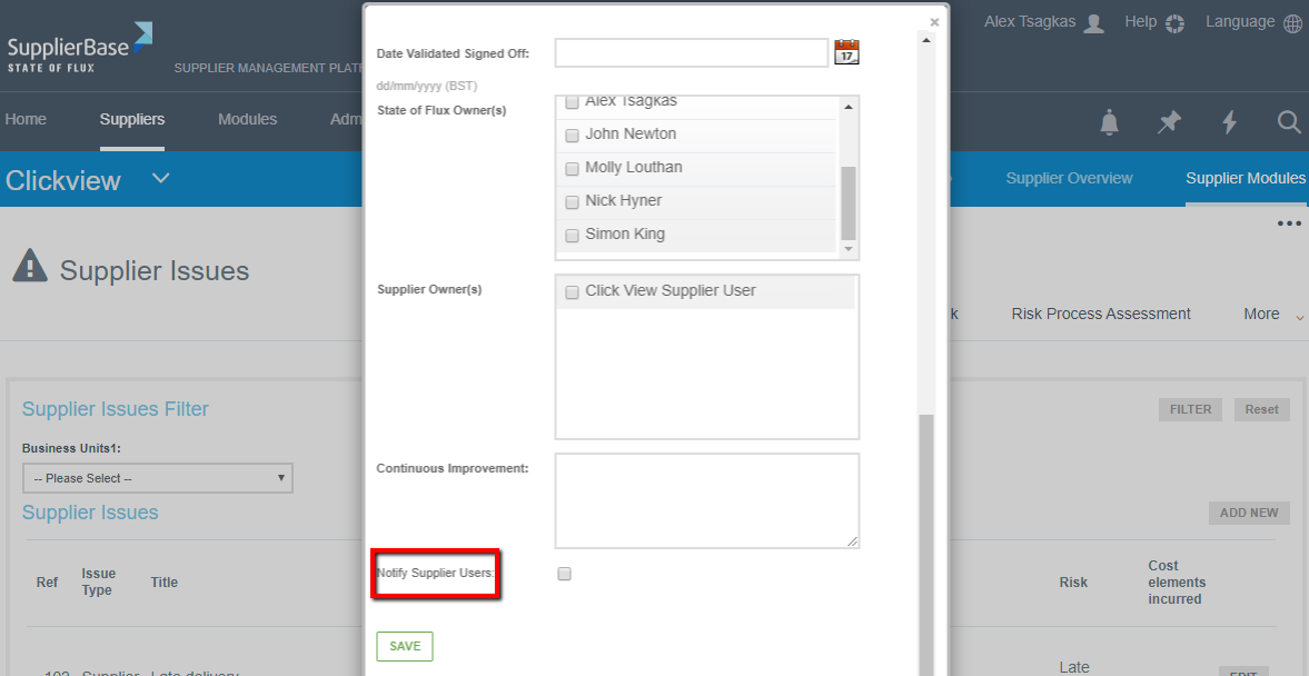How to add issues – SupplierBase