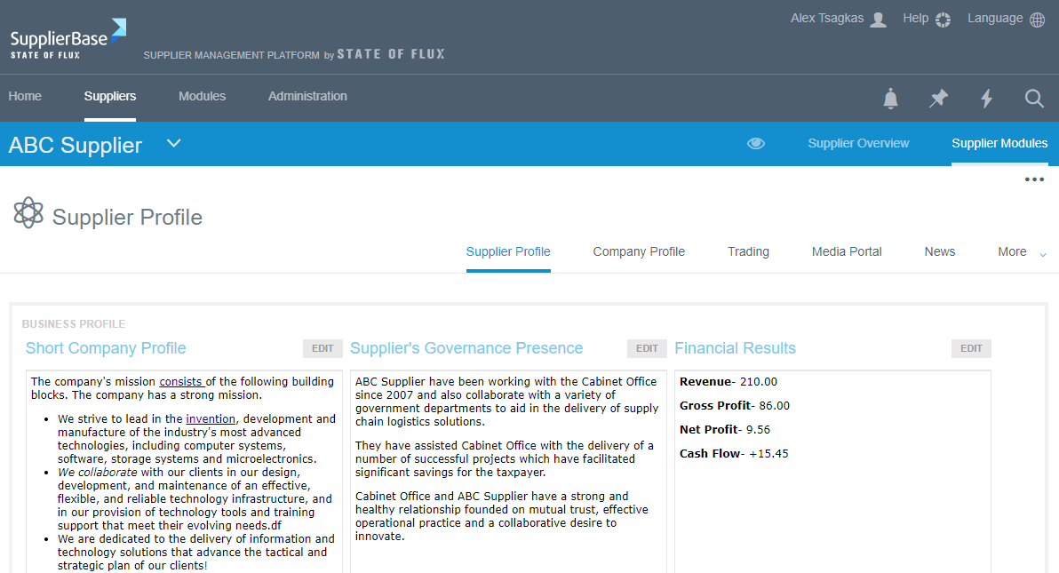 How to edit the supplier profile page – SupplierBase