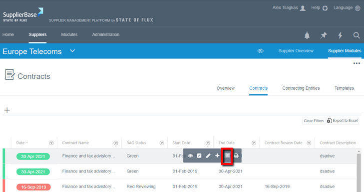 How to view changes to a contract – SupplierBase