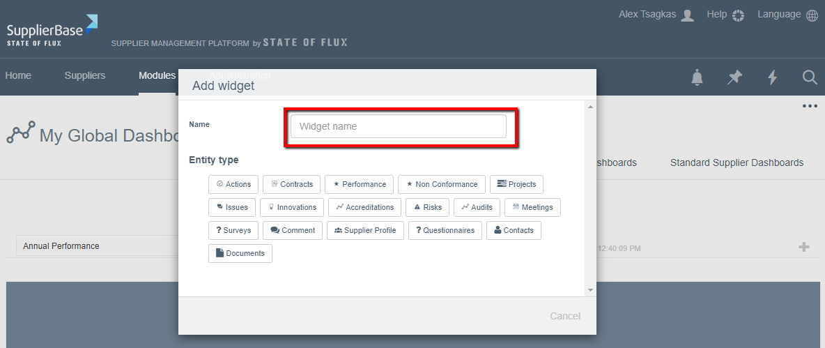 How to create a dashboard – SupplierBase