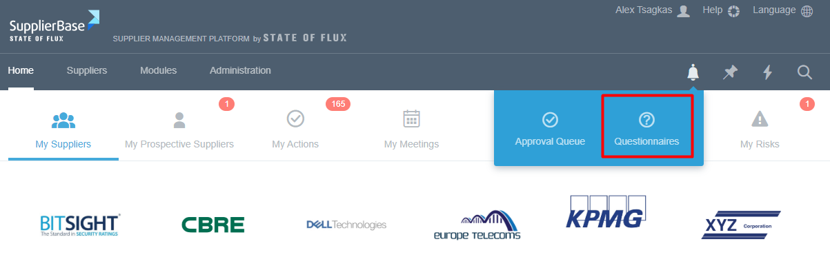 How to complete a questionnaire in SupplierBase – SupplierBase